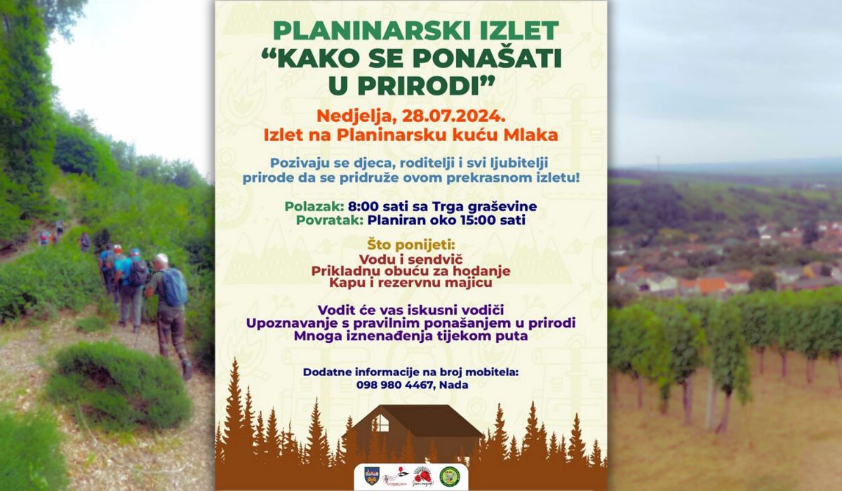 Najava planinarskog Izleta: "Kako se ponašati u prirodi" - Radio Vallis ...
